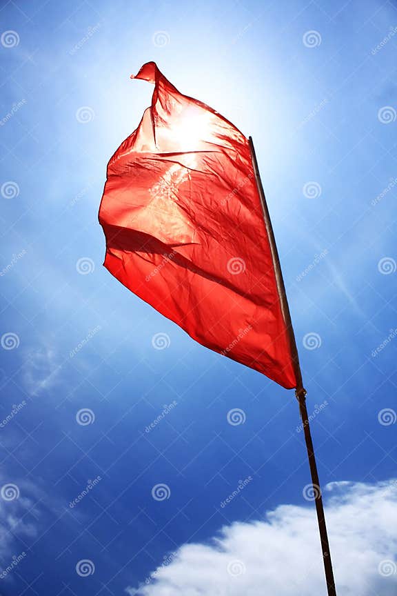 Red Flag stock photo. Image of glory, sunlight, wind - 10755310