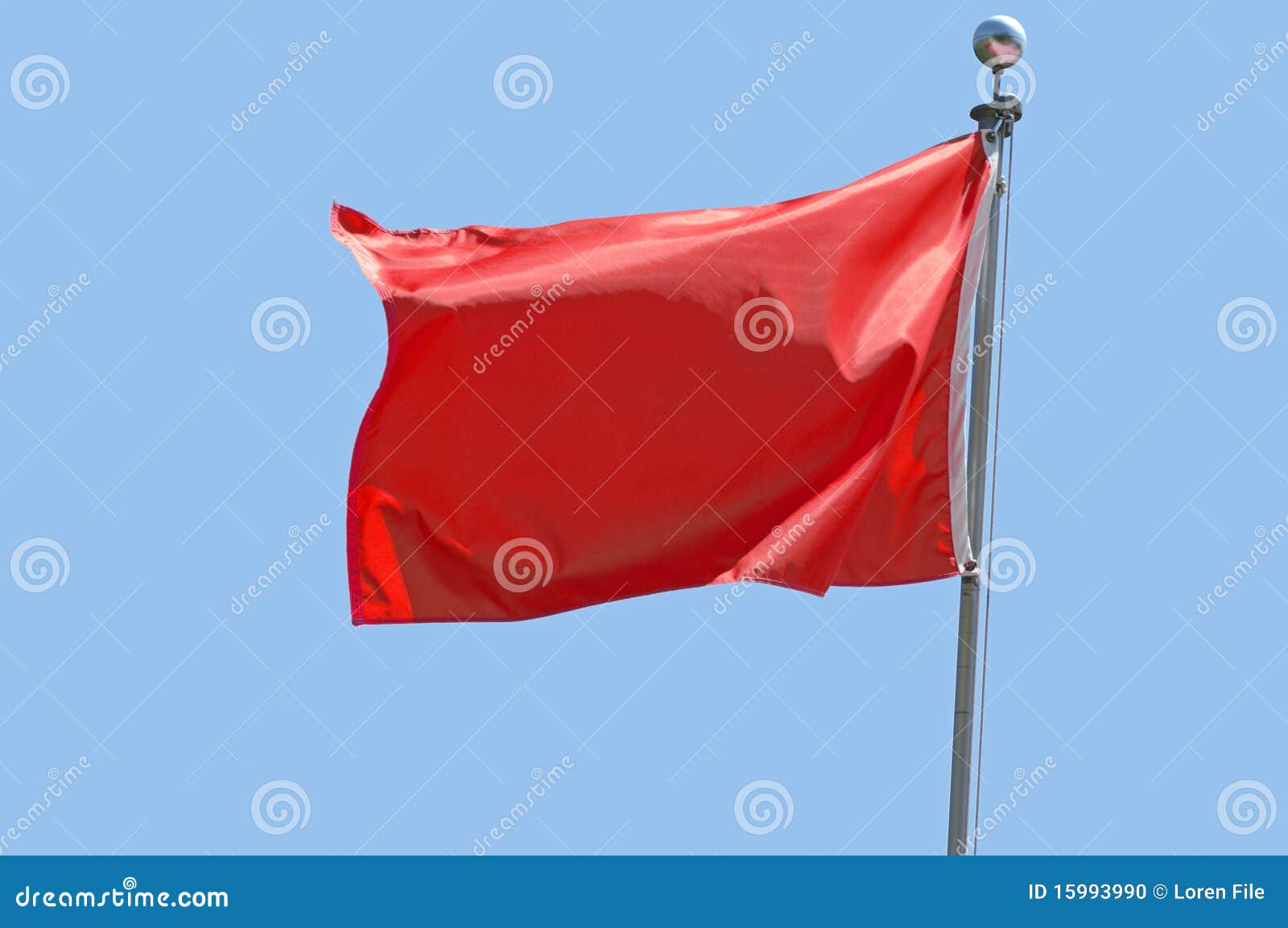 Red Flag stock photo. Image of stop, flying, blue, green - 15993990