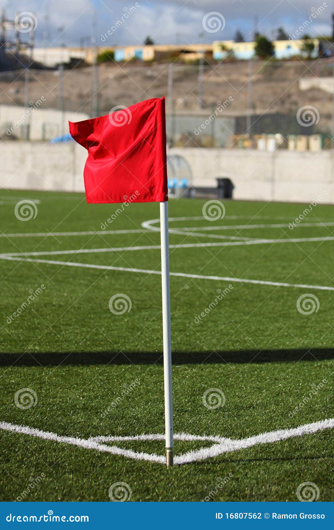 Red flag stock photo. Image of sport, ground, detail - 16807562