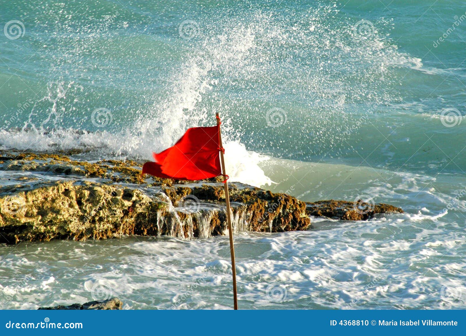 Red flag 2 stock photo. Image of danger, blue, travel - 4368810