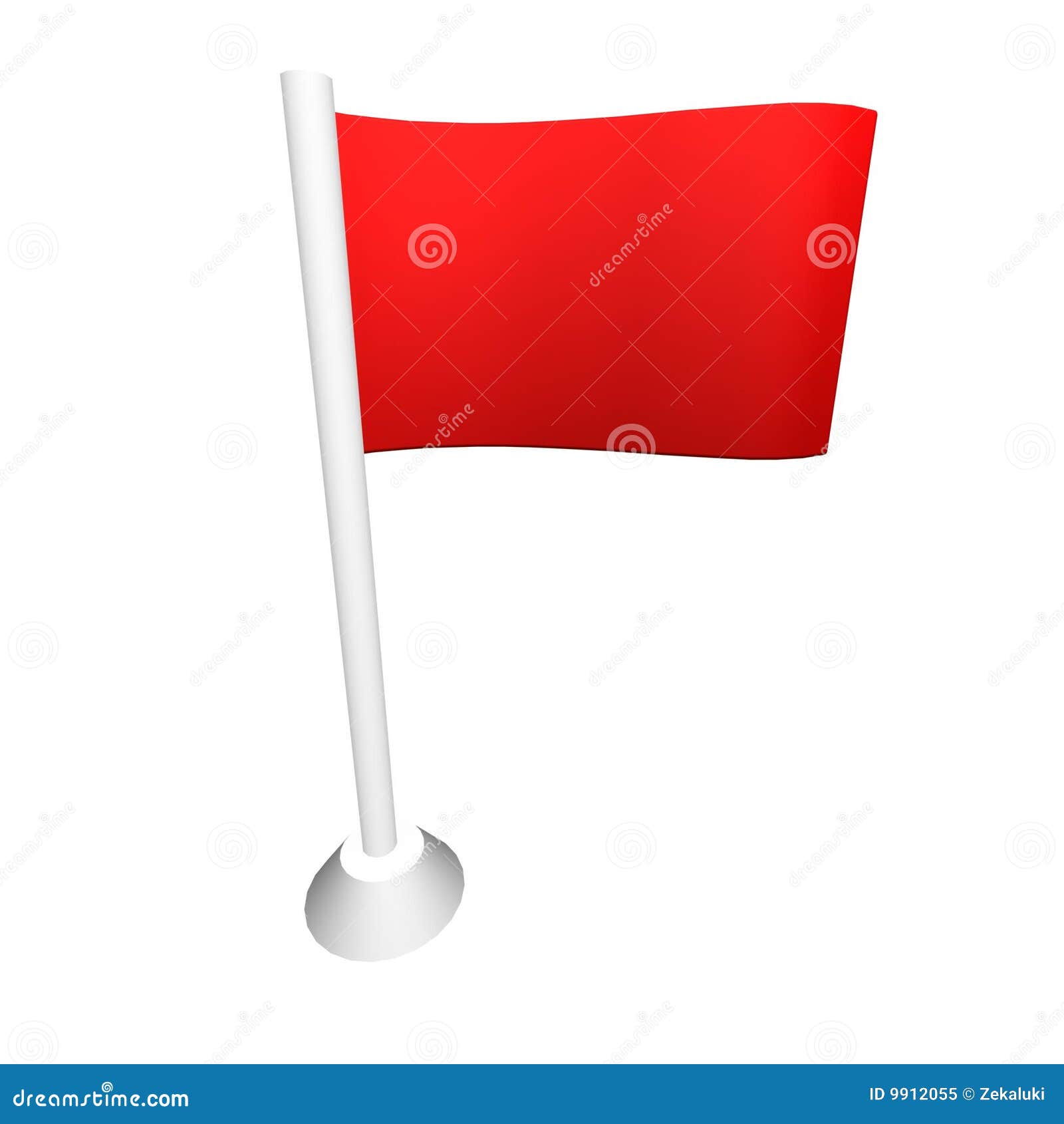 Red flag stock illustration. Illustration of rendering - 9912055