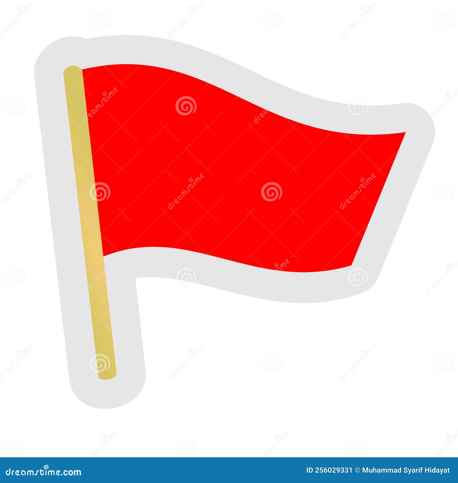 Red Flag stock vector. Illustration of logo, line, font - 256029331