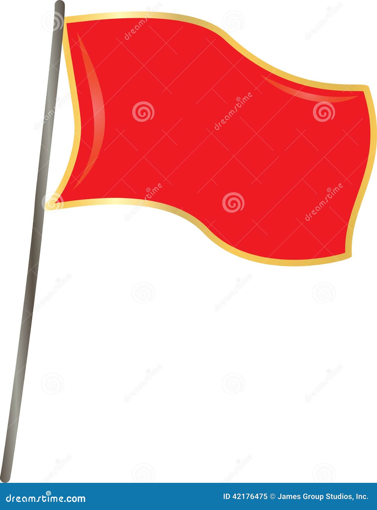 Red Flag stock vector. Illustration of flag, isolated - 42176475