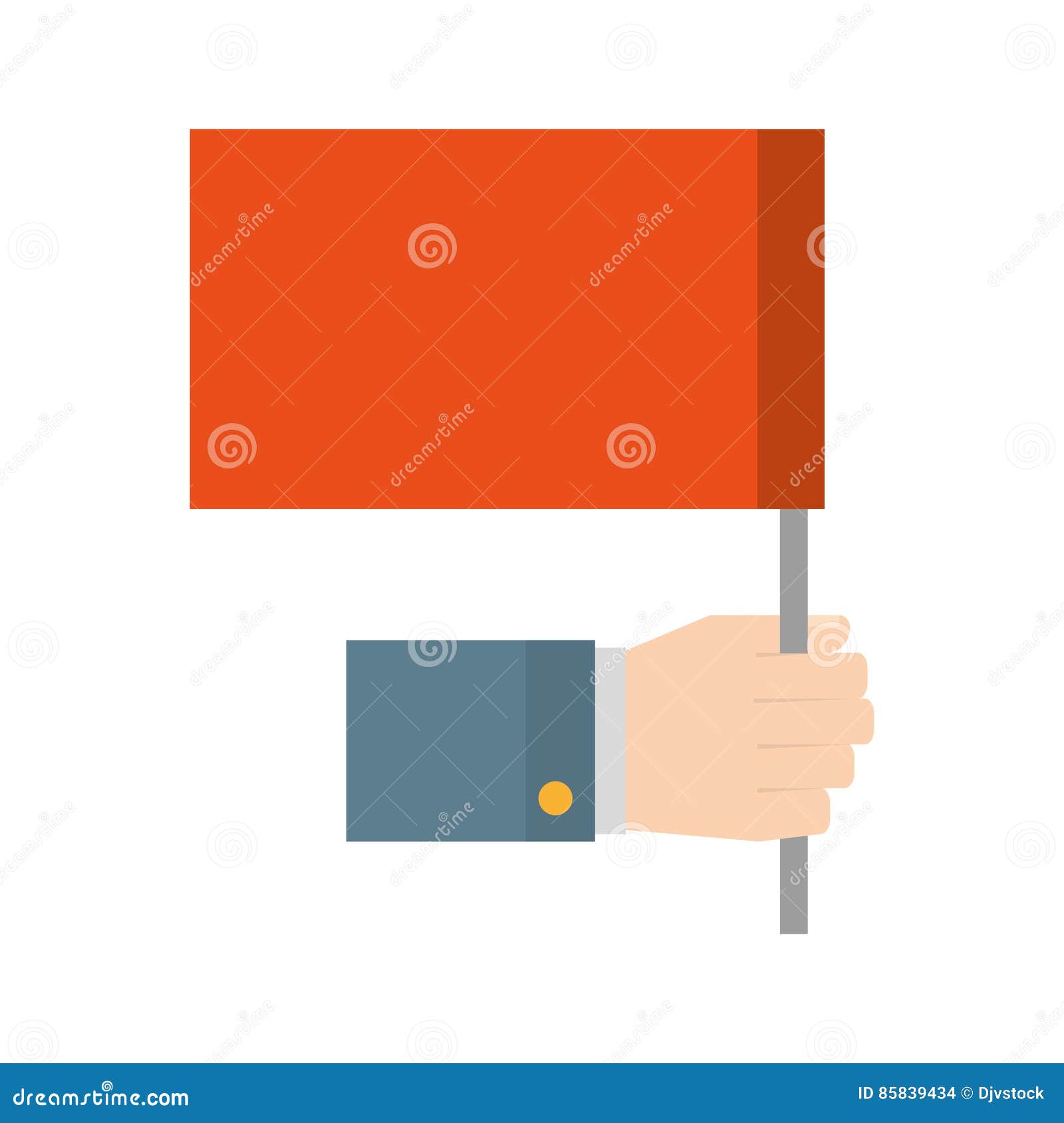 Red flag in the hand icon stock illustration. Illustration of national ...