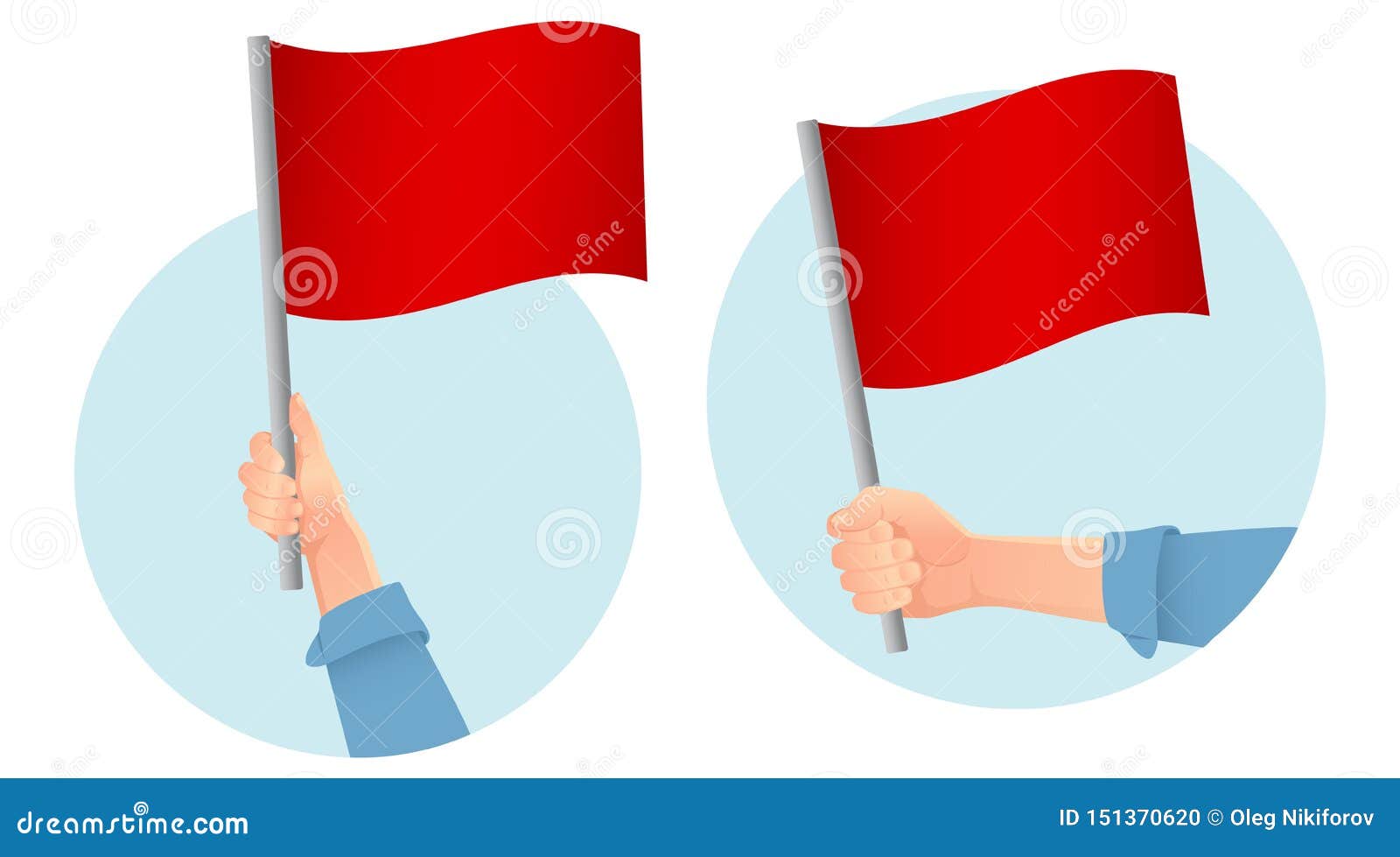 Red flag in hand icon stock illustration. Illustration of icon - 151370620