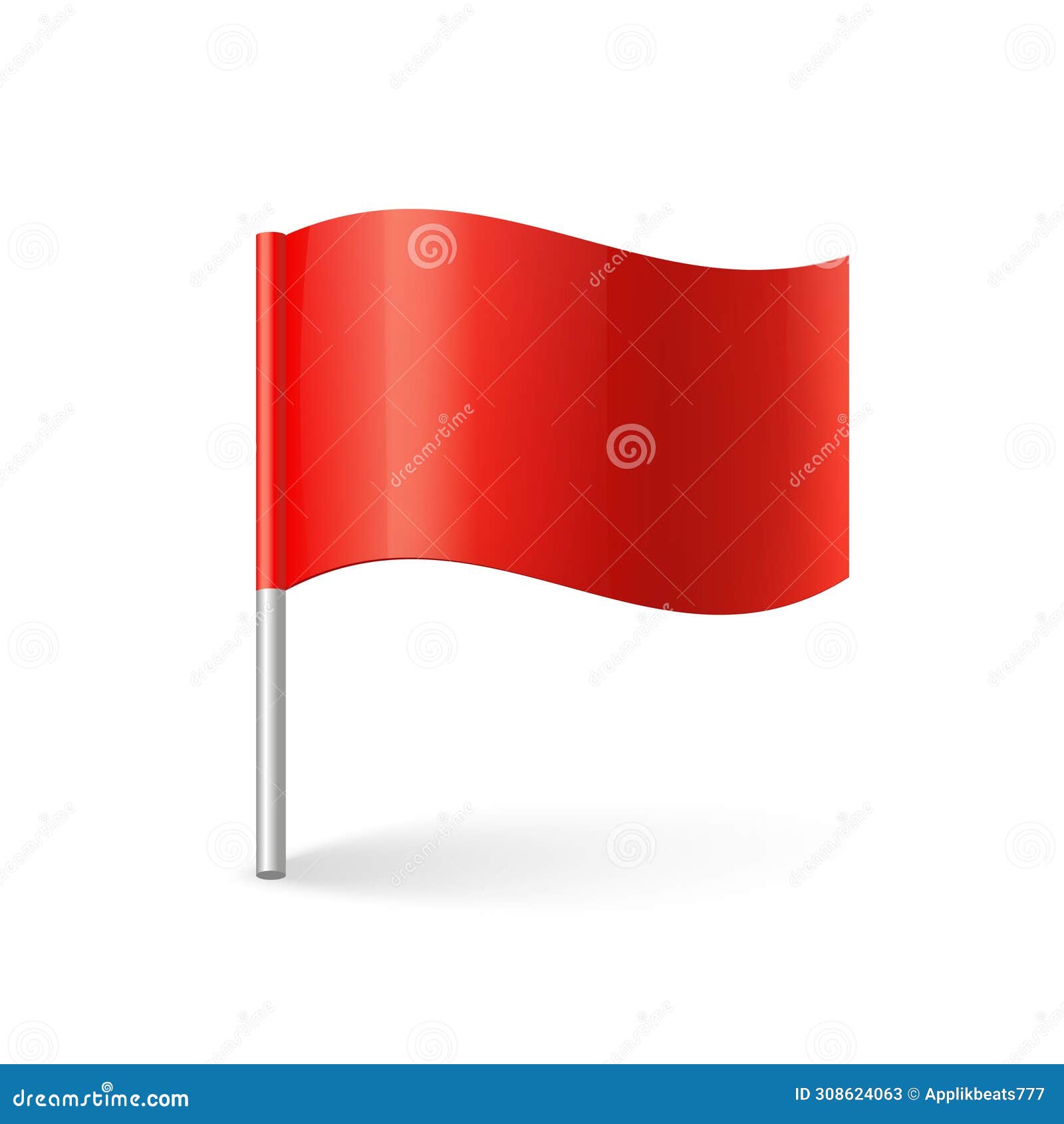 Red Flag Icon. Concept of Pointer, Tag and Important Sign Vector ...