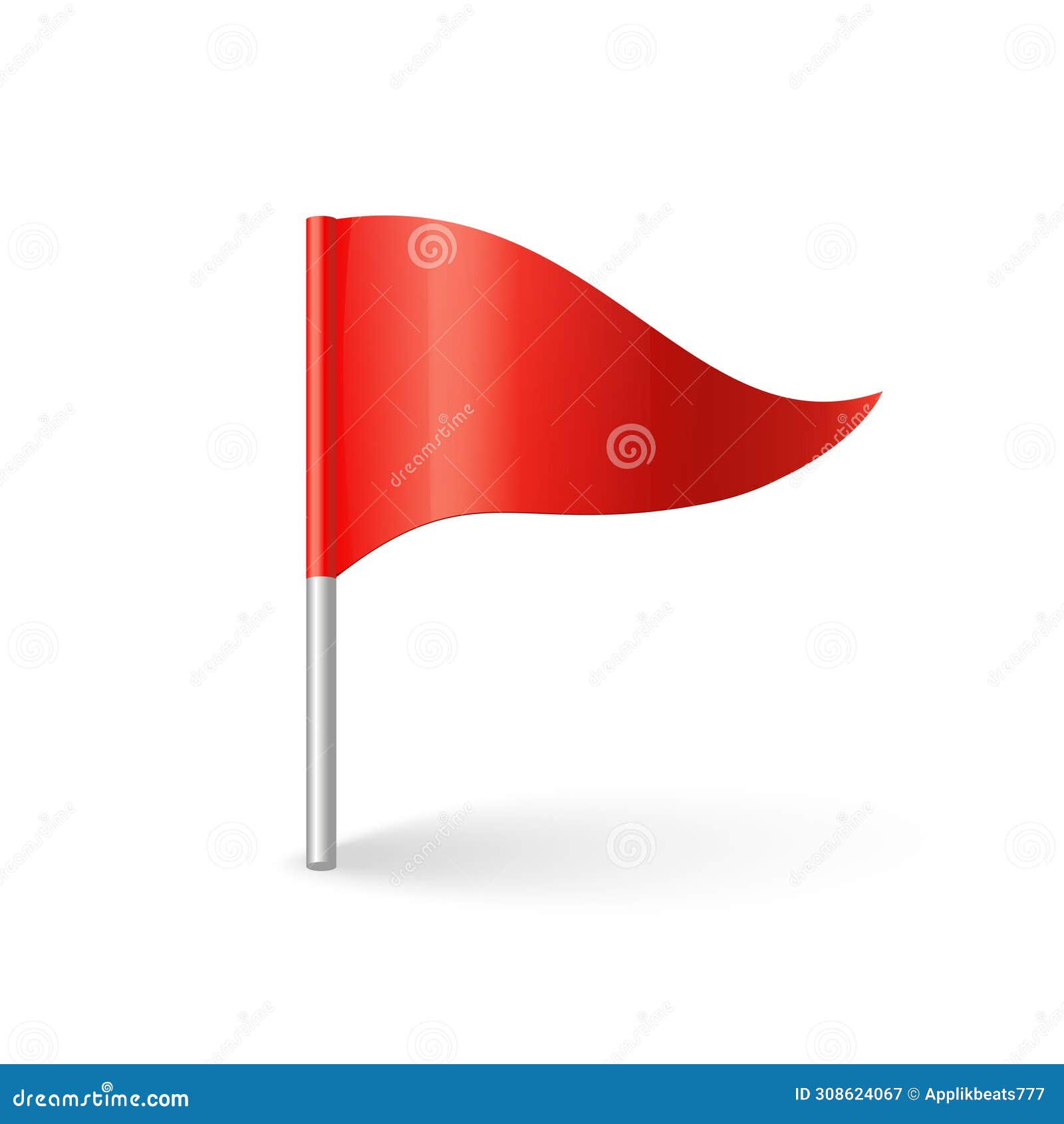 Red Flag Icon. Concept of Pointer, Tag and Important Sign Vector ...