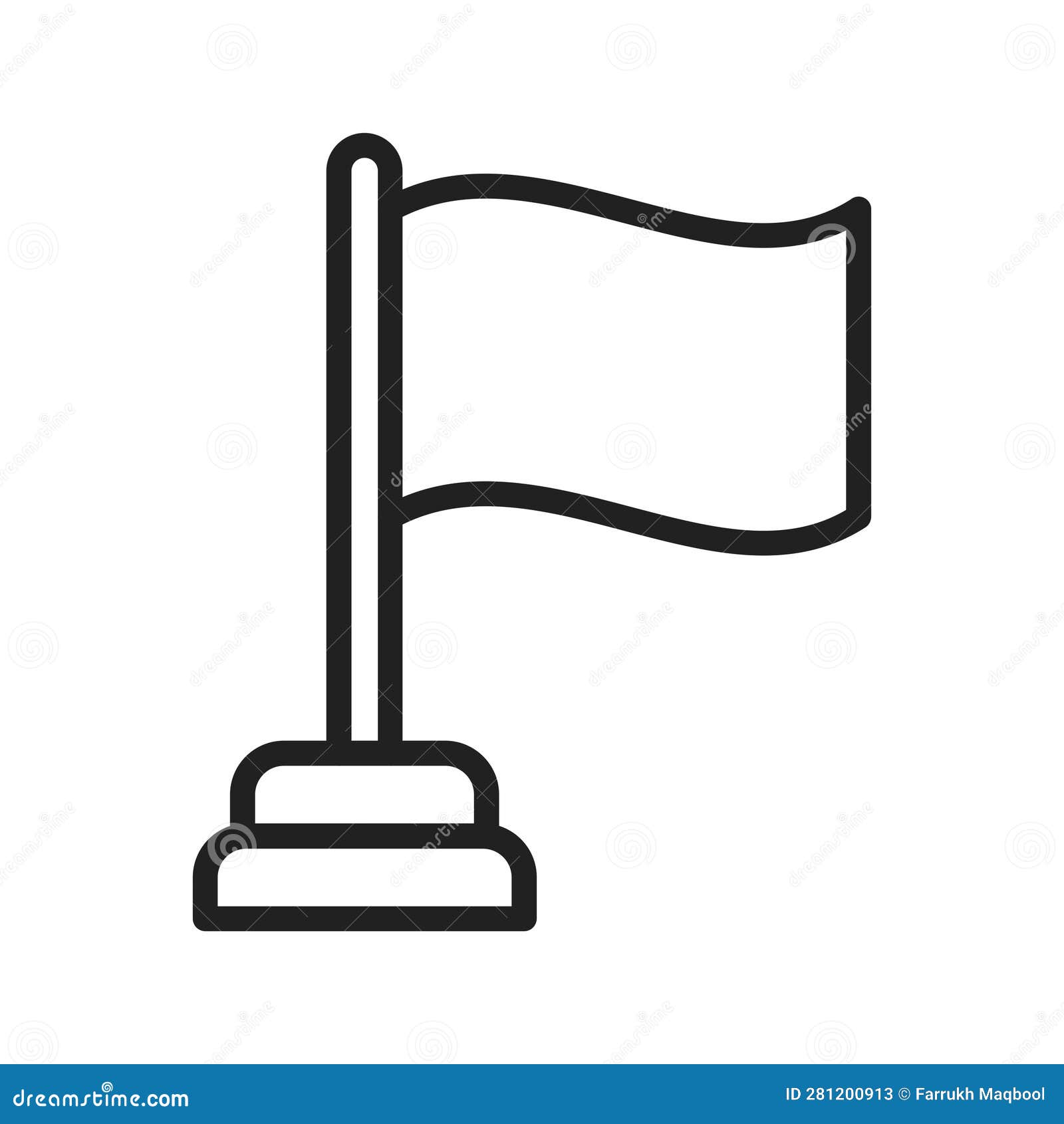 Red Flag Icon Image. stock vector. Illustration of country - 281200913