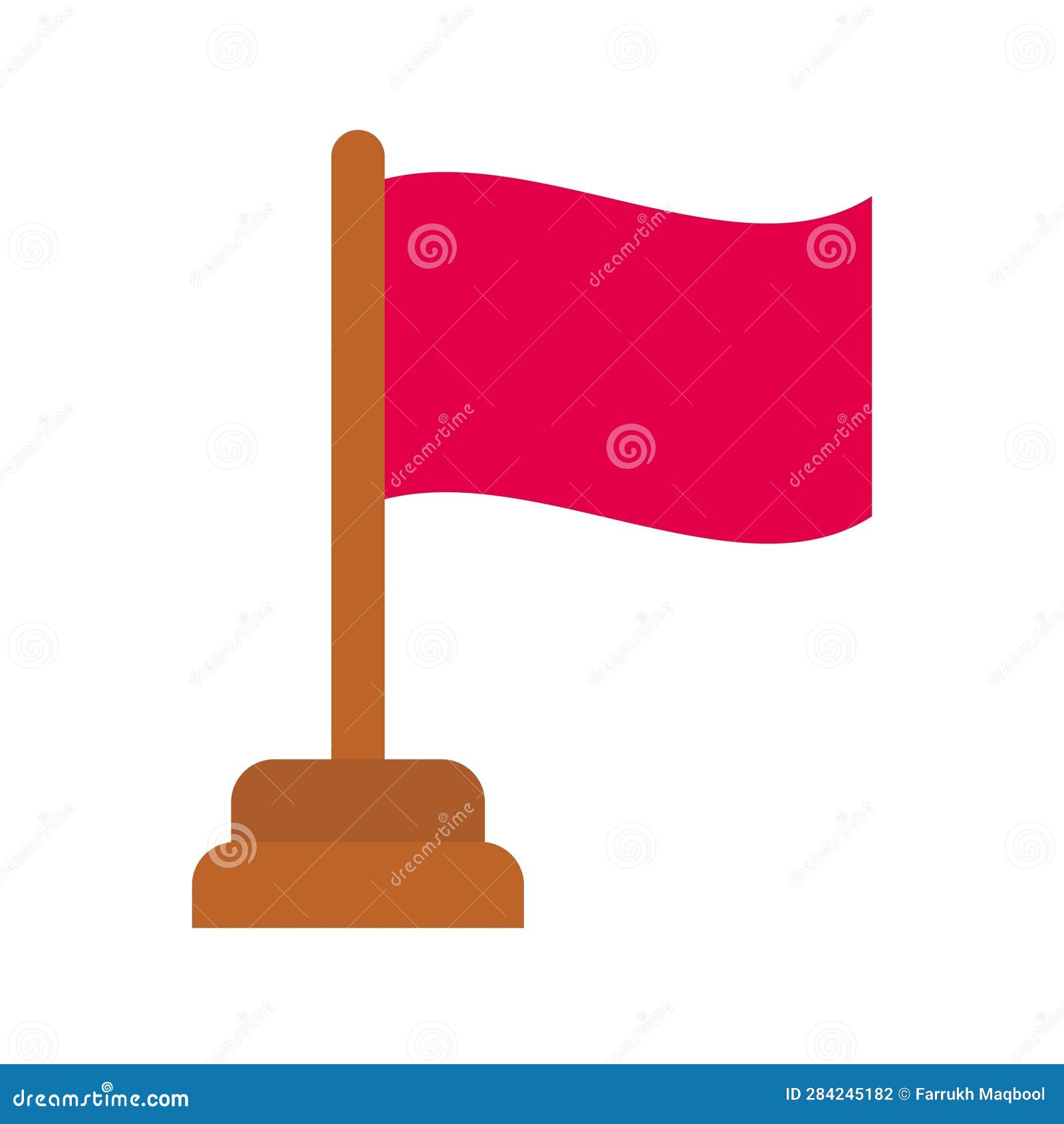 Red Flag Icon Image. stock vector. Illustration of isolated - 284245182