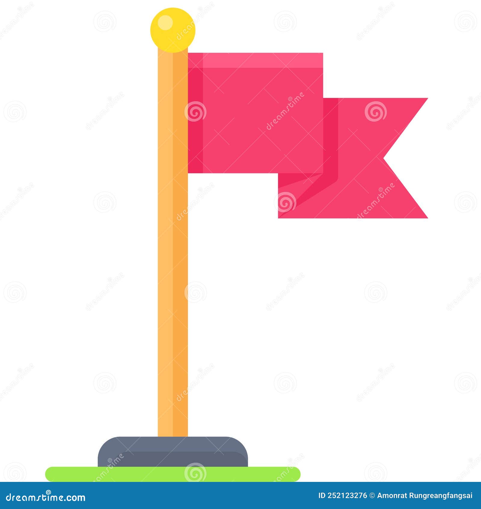 Red Flag Icon, Location Map and Navigation Vector Stock Vector ...