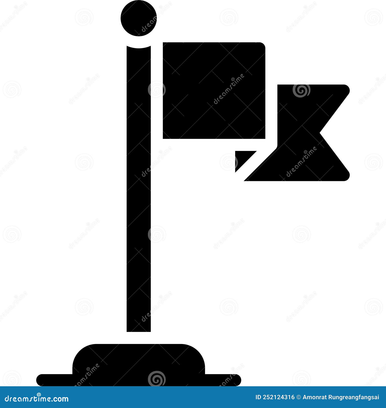 Red Flag Icon, Location Map and Navigation Vector Stock Vector ...