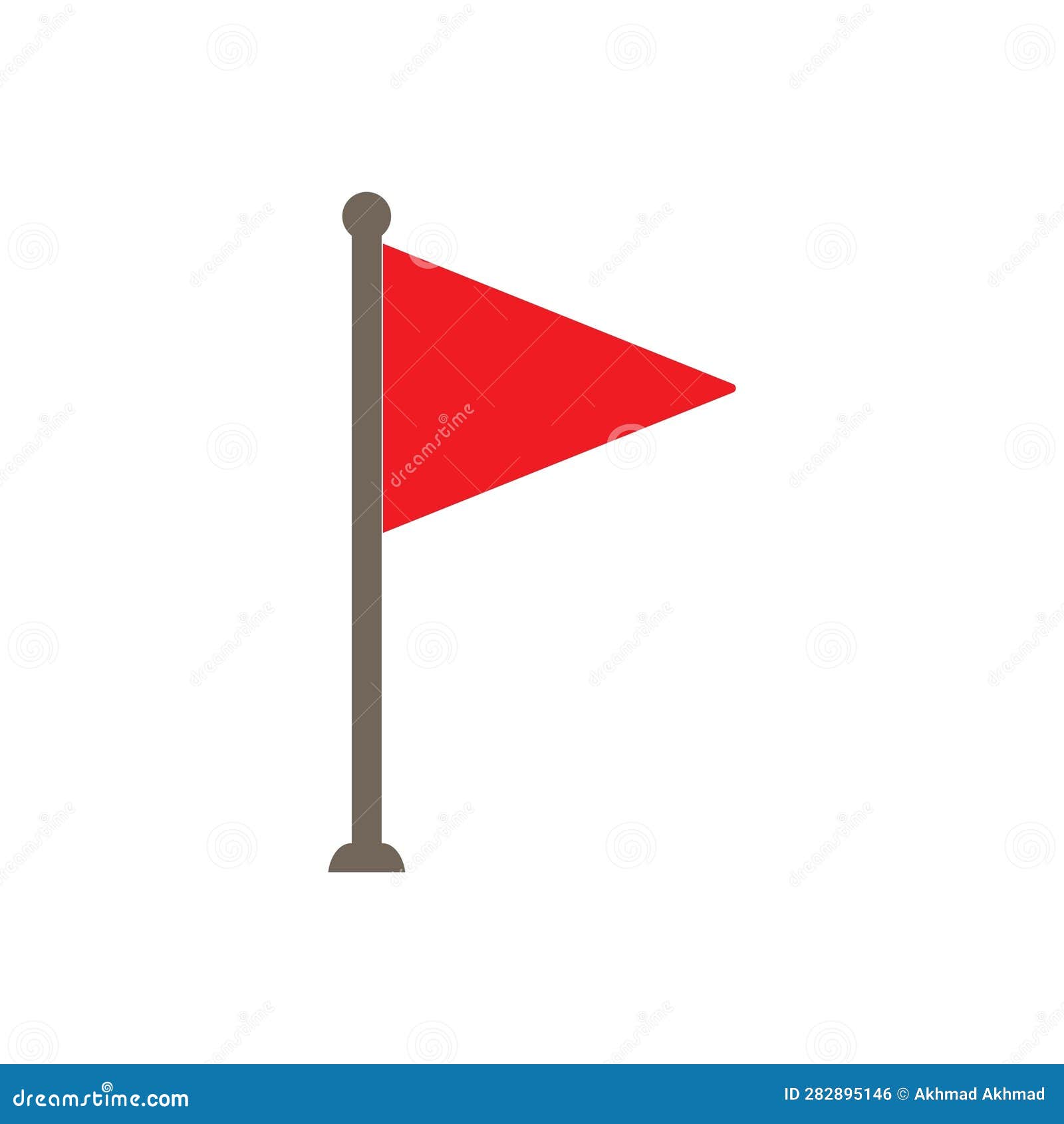 Red flag icon stock vector. Illustration of label, collection - 282895146