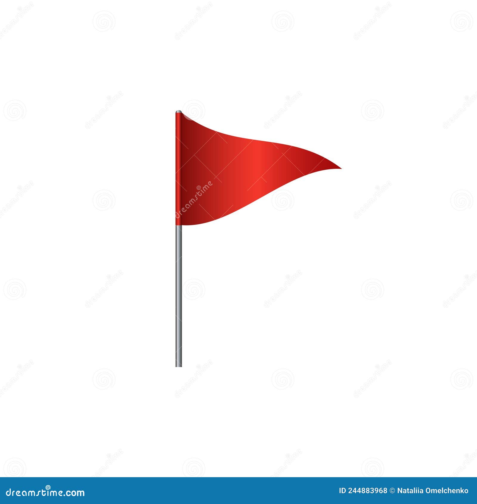 Red Flag Isolated on White Background. Vector Illustration Stock Vector ...
