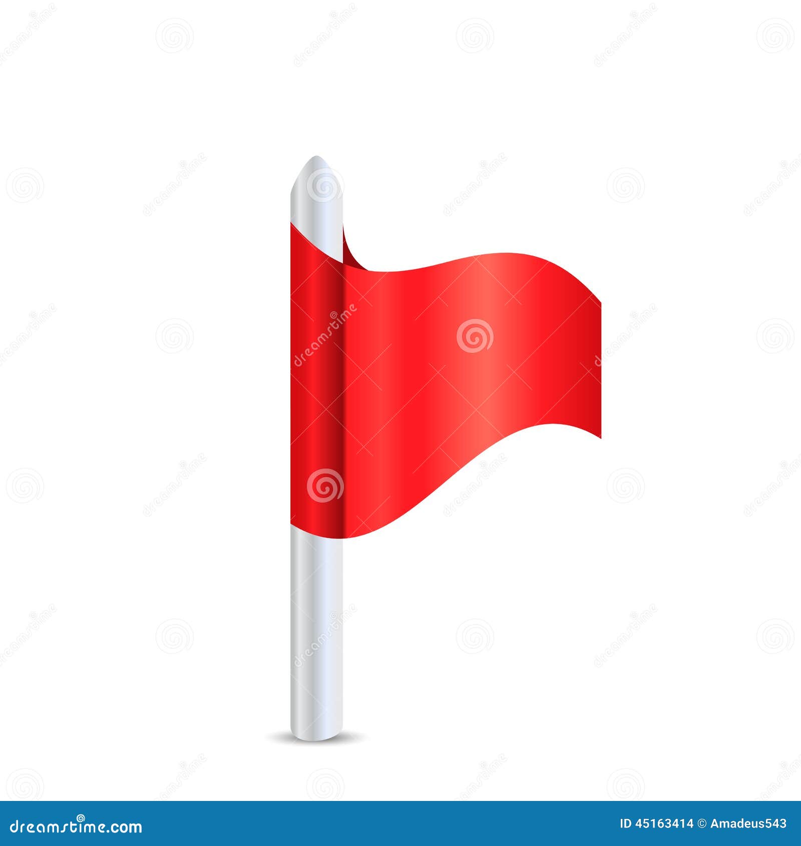 Red flag stock vector. Illustration of announcement, banner - 45163414