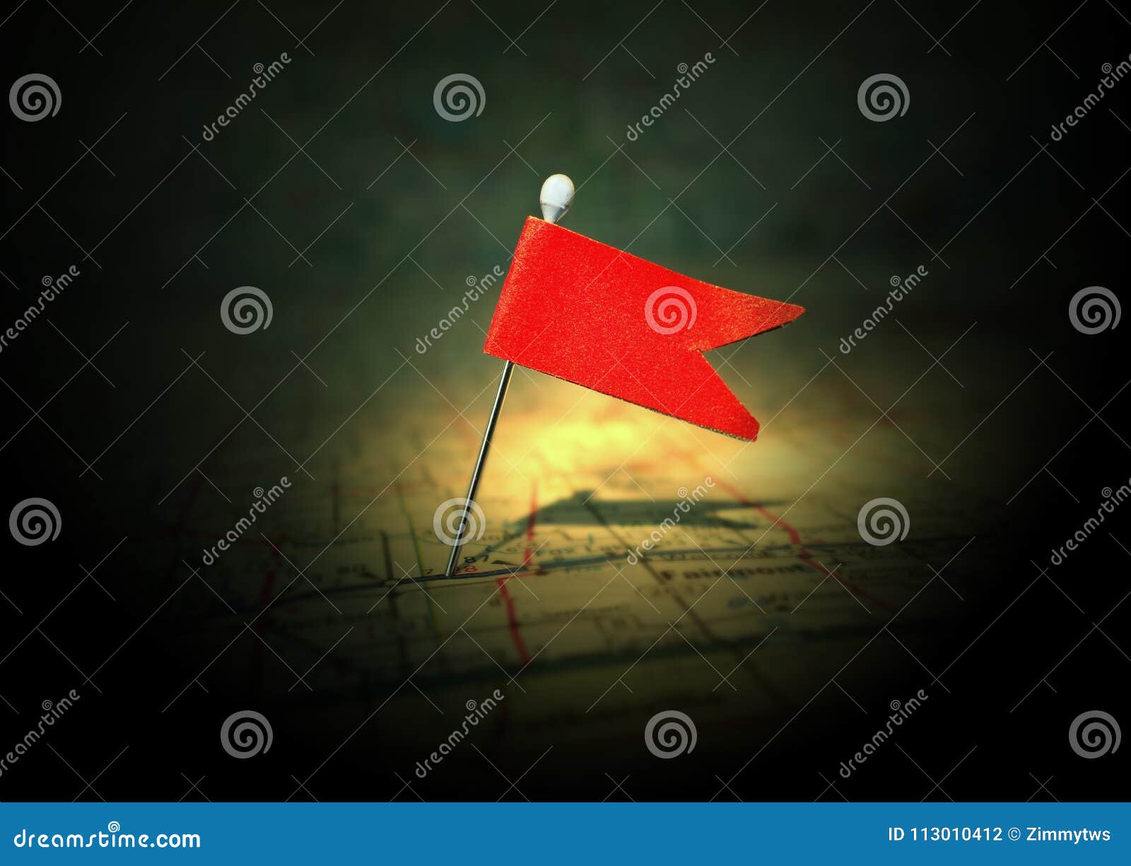 Red flag pin stock photo. Image of destination, travel - 113010412