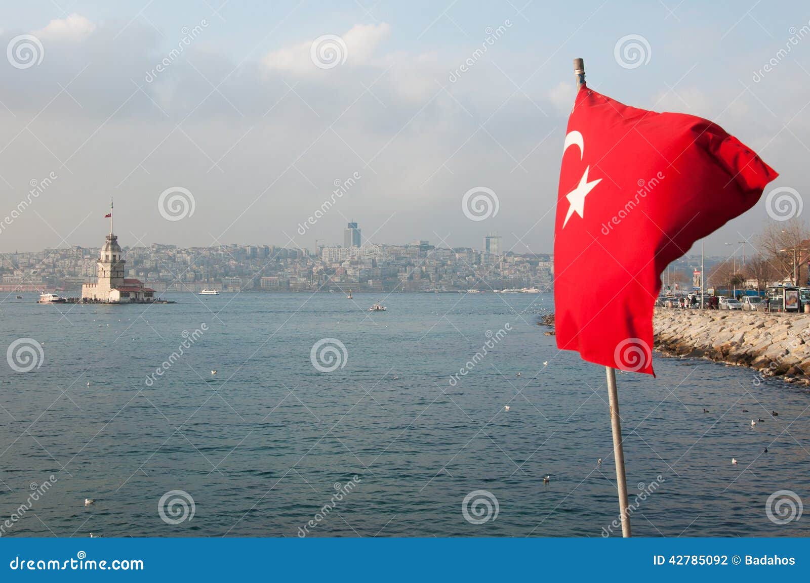 Red flag of Turkey stock photo. Image of asia, national - 42785092