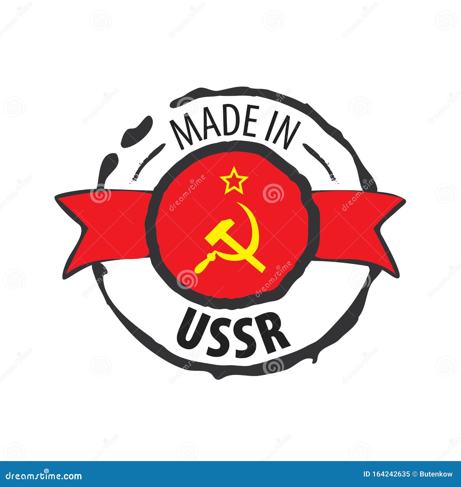 The Red Flag Of The USSR. Vector Illustration On White Background ...