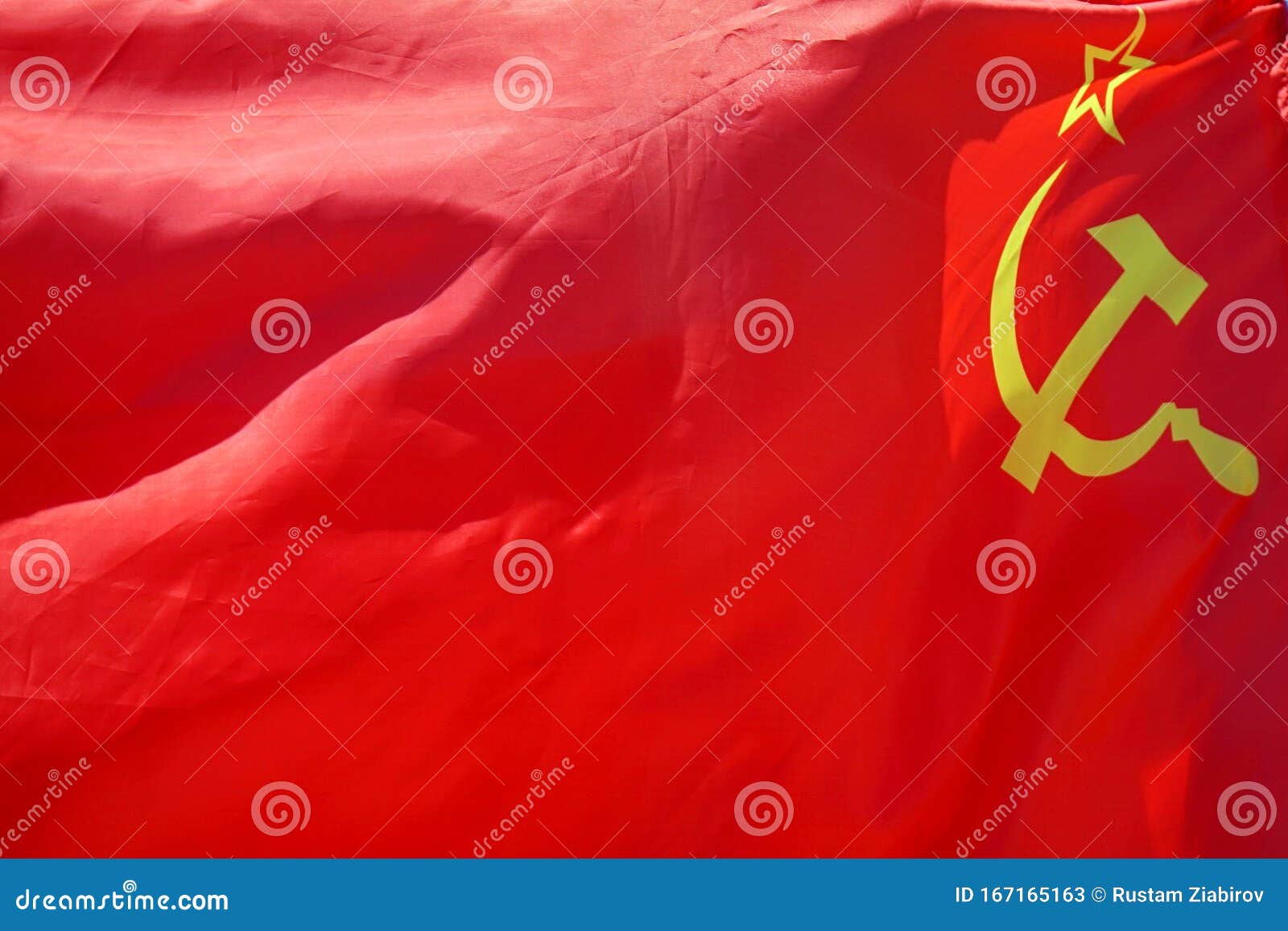 Red flag of the USSR stock image. Image of hammer, socialism - 167165163