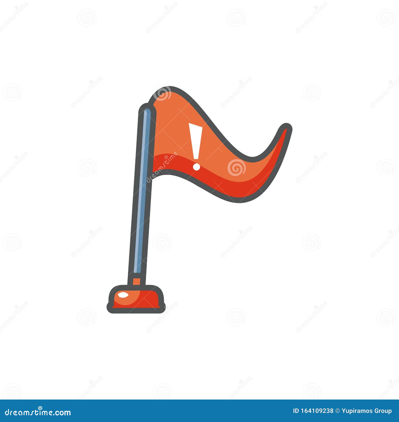 Red Flag Warning Safety Fill Stock Vector - Illustration of graphic ...