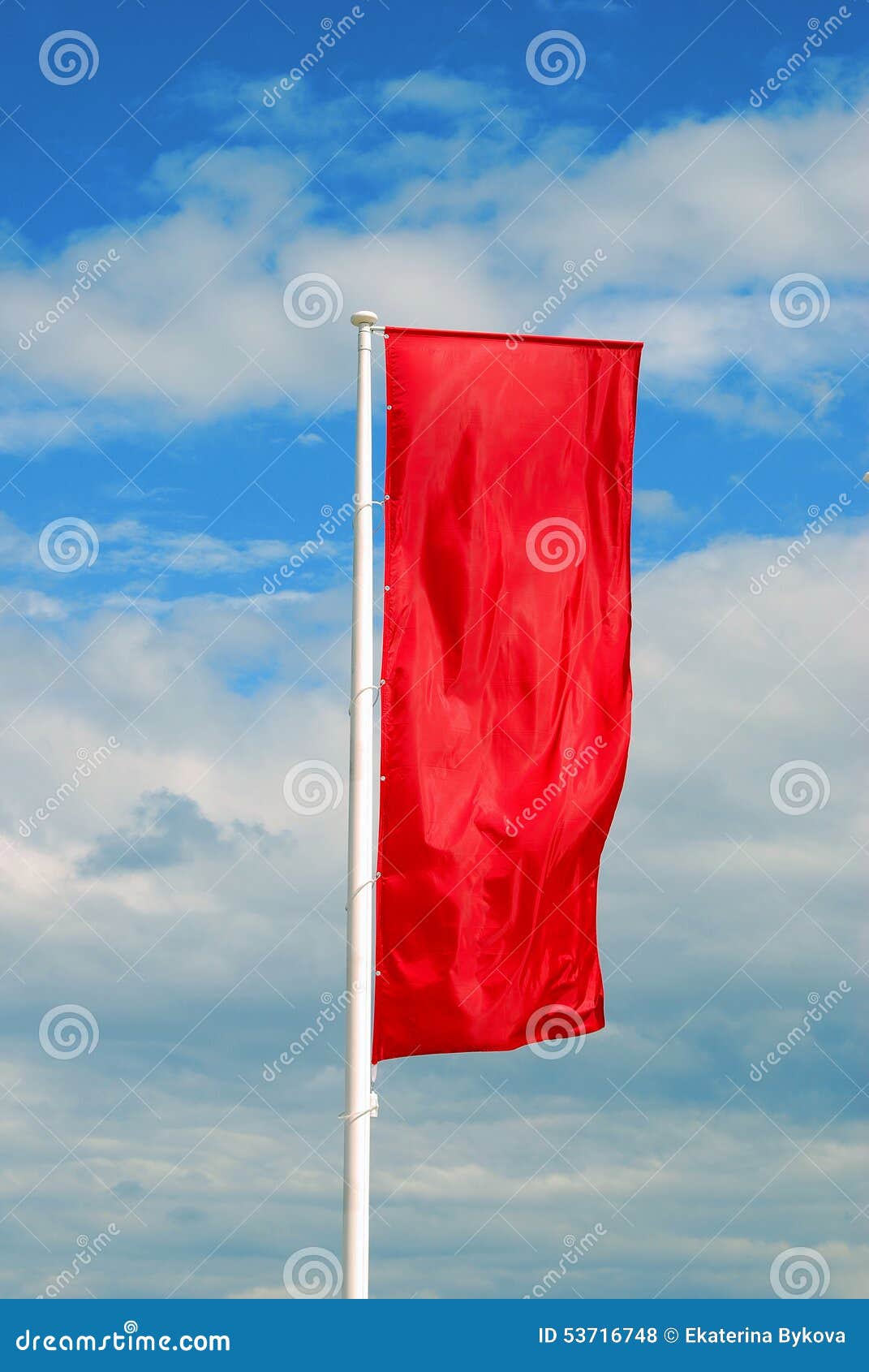 Red Flag Waves Under the Wind. Stock Photo - Image of decay, revolution ...