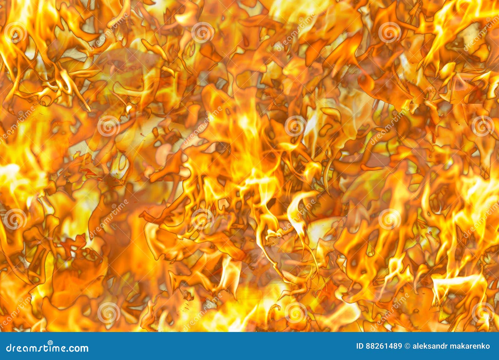 Red Flame. Fire Tongues in a Collage Stock Image - Image of detonation ...