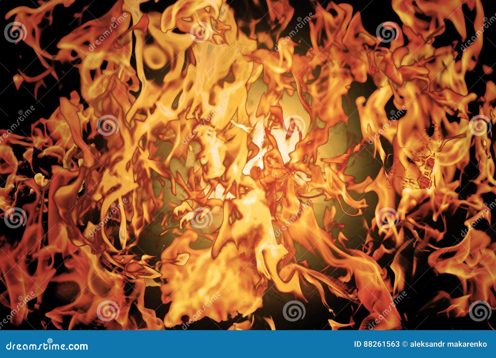 Red Flame. Fire Tongues in a Collage Stock Image - Image of bang ...