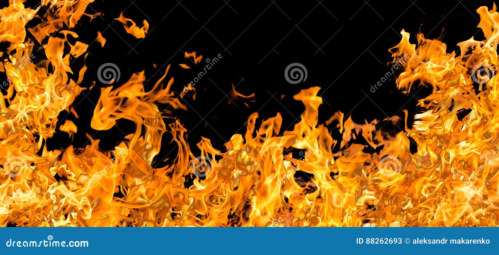 Red Flame. Fire Tongues in a Collage Stock Image - Image of cozy ...
