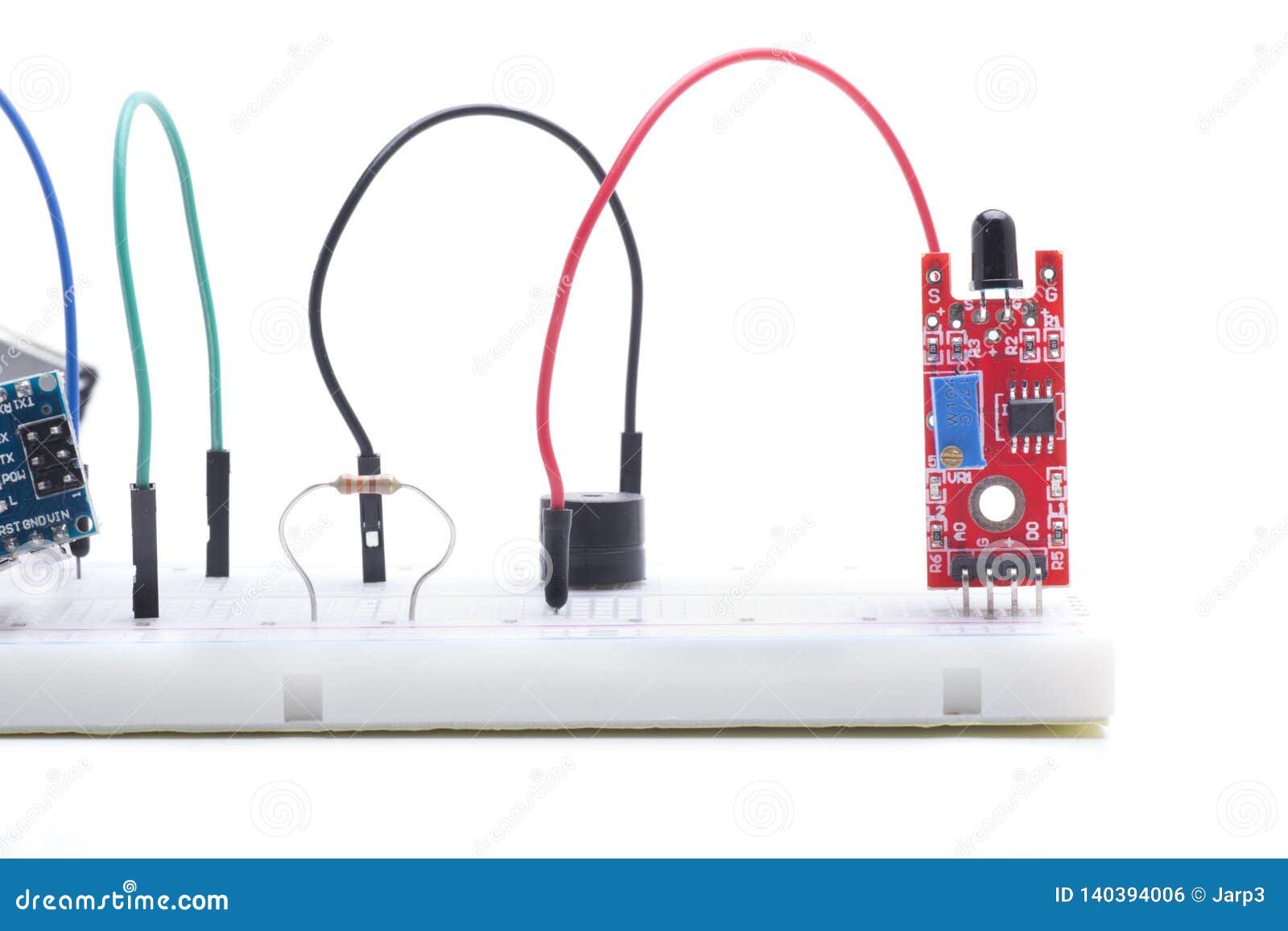 Red flame sensor stock photo. Image of component, positive - 140394006