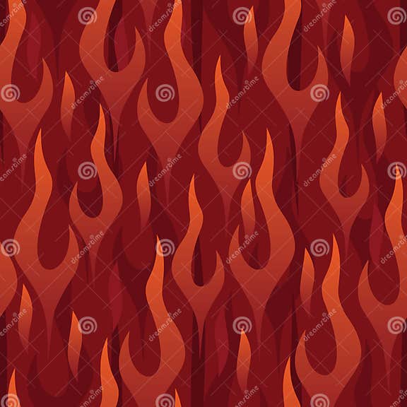 Red Flames Seamless Repeating Pattern Vector Illustration Stock Vector ...