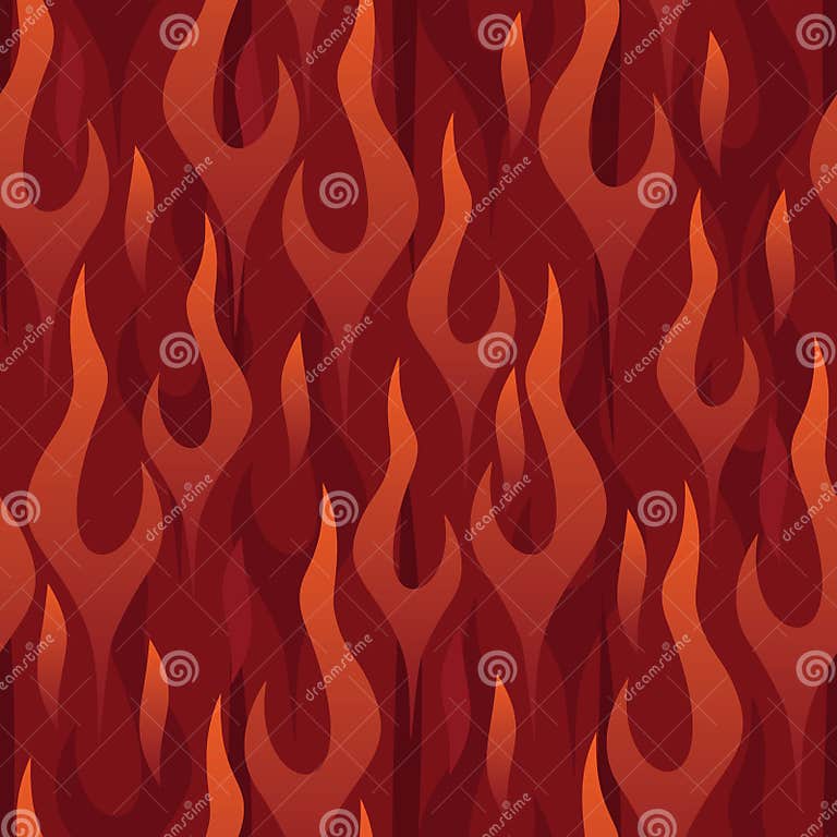 Red Flames Seamless Repeating Pattern Vector Illustration Stock Vector ...