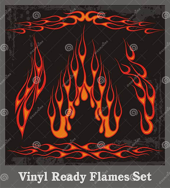 Red Flames Set stock vector. Illustration of clip, shiny - 20165536
