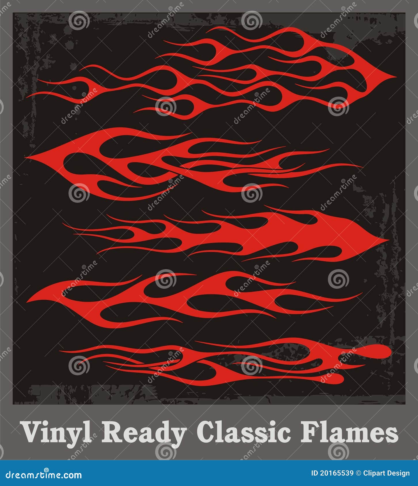 Red Flames Set stock vector. Illustration of tribal, decorative - 20165539