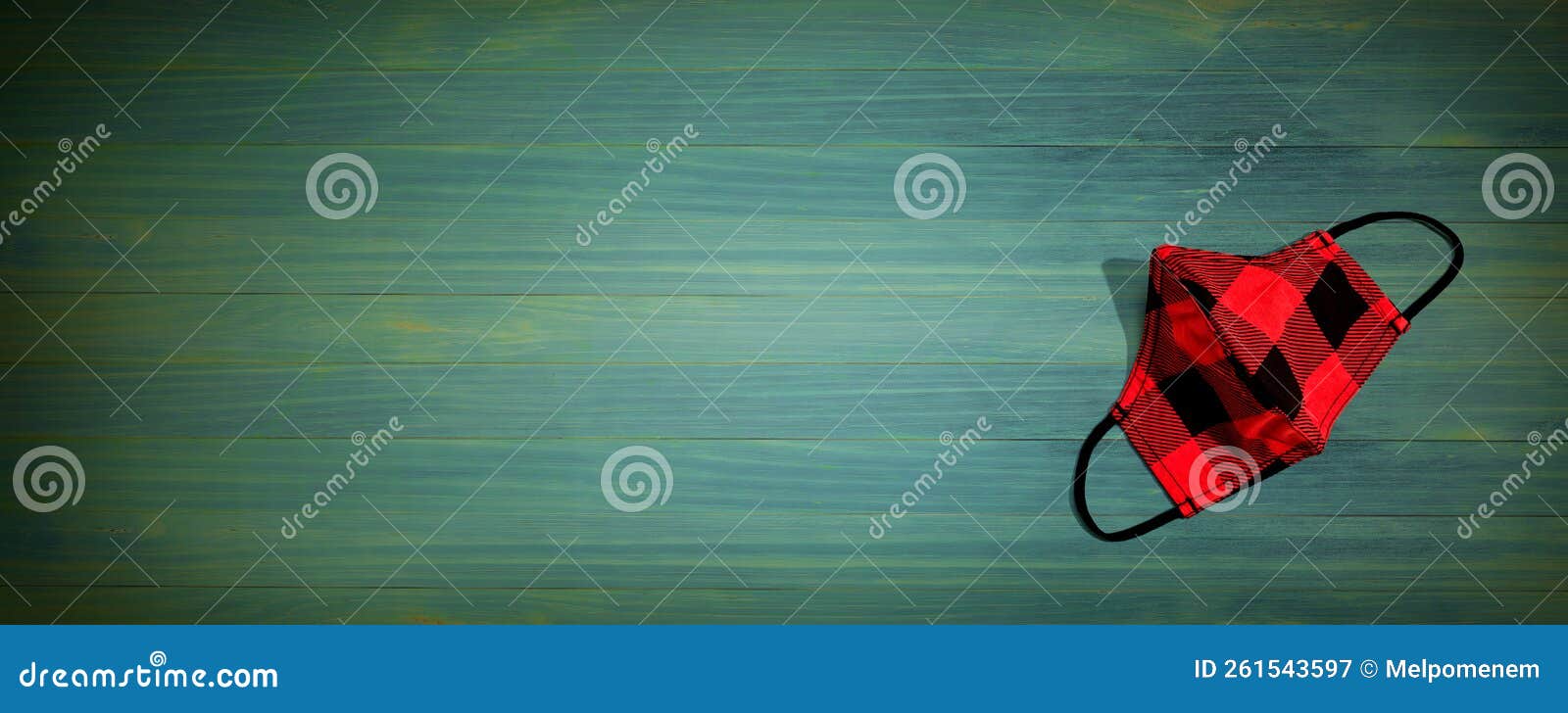 Red Flannel Face Mask Overhead View Stock Image - Image of safe ...