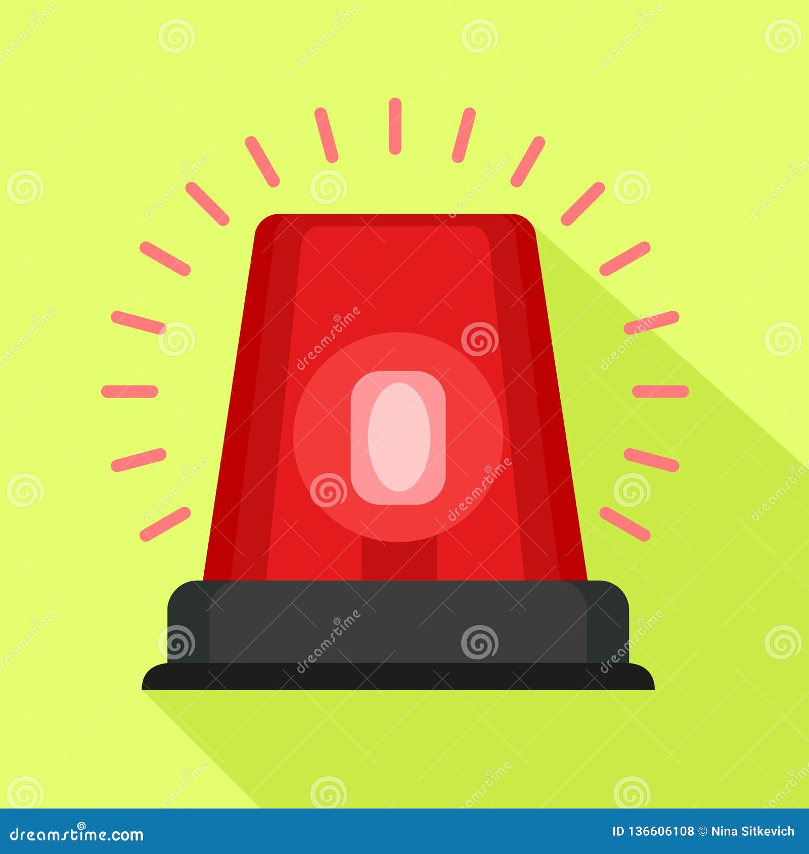 Flasher Icon. Drop Shadow Silhouette Symbol. Cartoon Vector ...