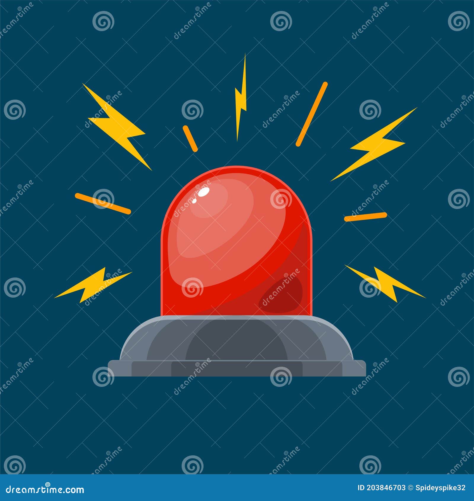 The Red Flasher. Isolated Vector Illustration Stock Illustration ...