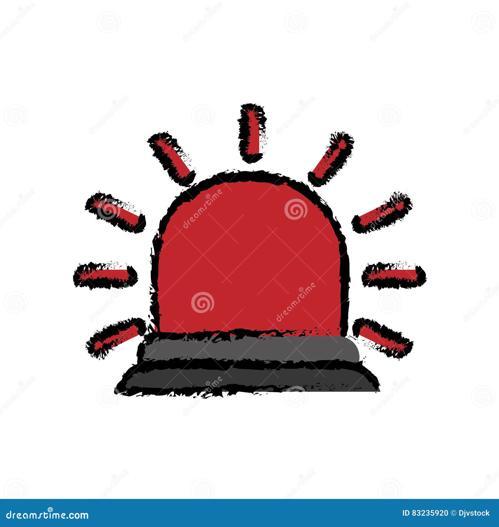 Red flashing alarm stock vector. Illustration of signal - 83235920