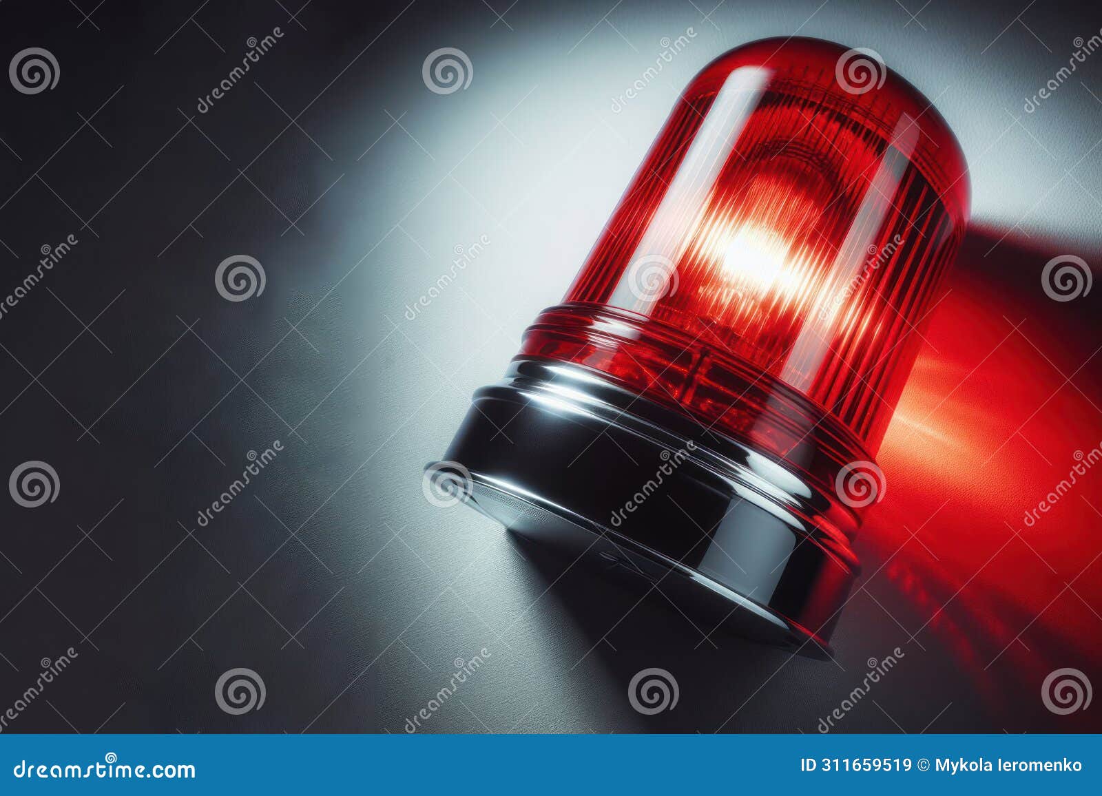 A Red Flashing Beacon. Space for Text. Stock Illustration ...