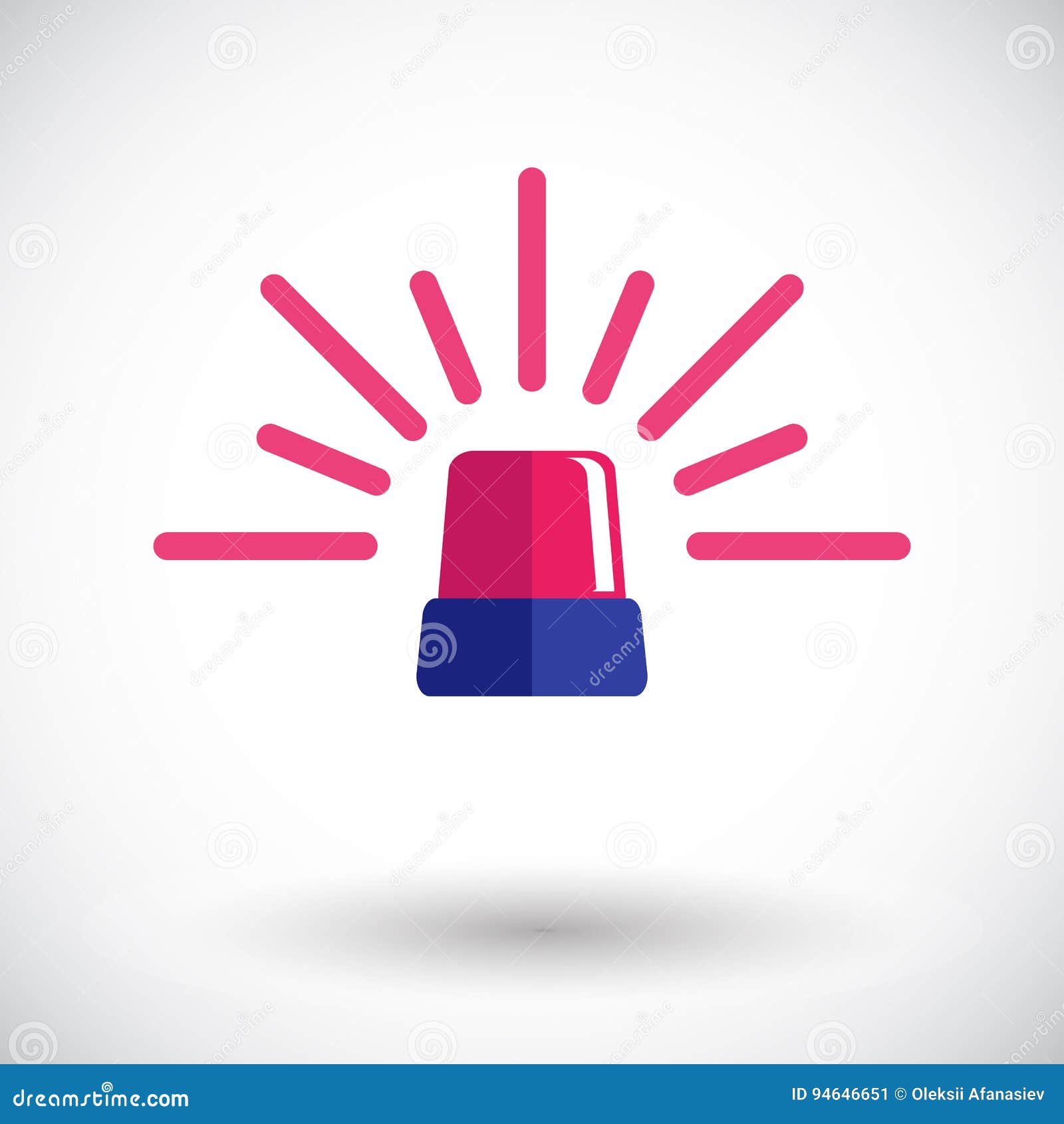 Red Flashing Emergency Light. Stock Vector - Illustration of alarm ...