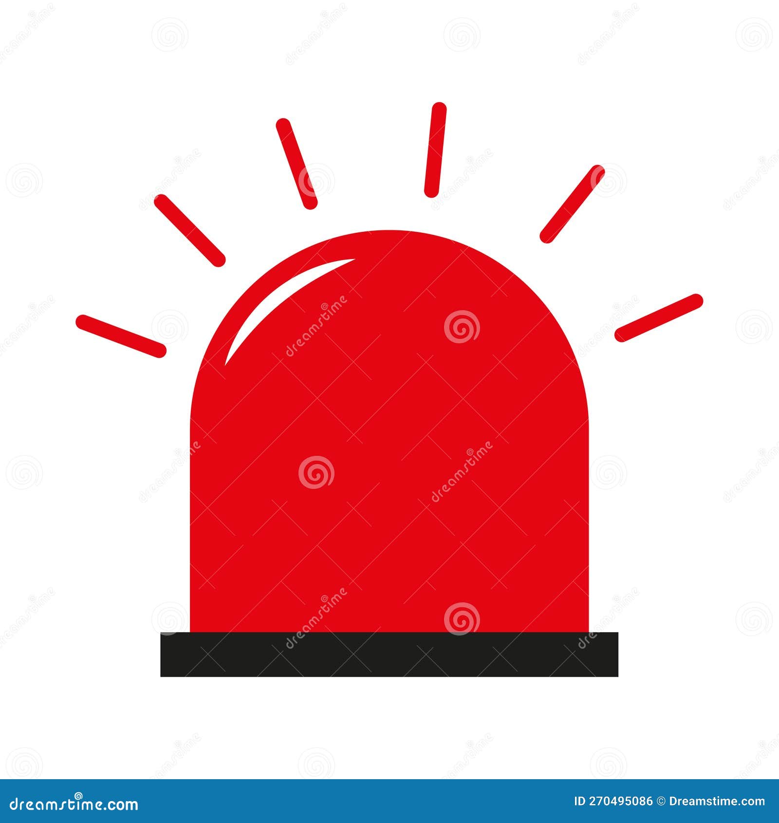 Red Flashing Light Icon. Vector Illustration Stock Vector ...