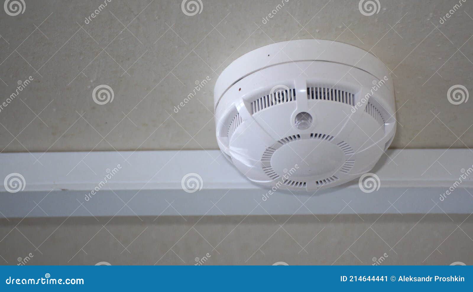 Red Flashing Light on the Sensor of the Fire Safety System in the Room ...