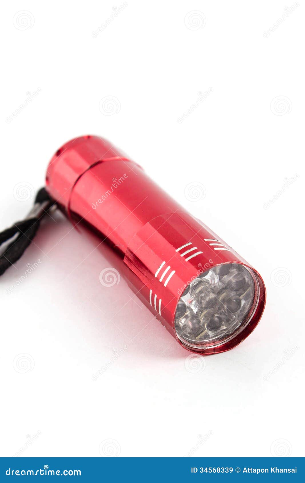 Red flashlight stock image. Image of object, reflection - 34568339