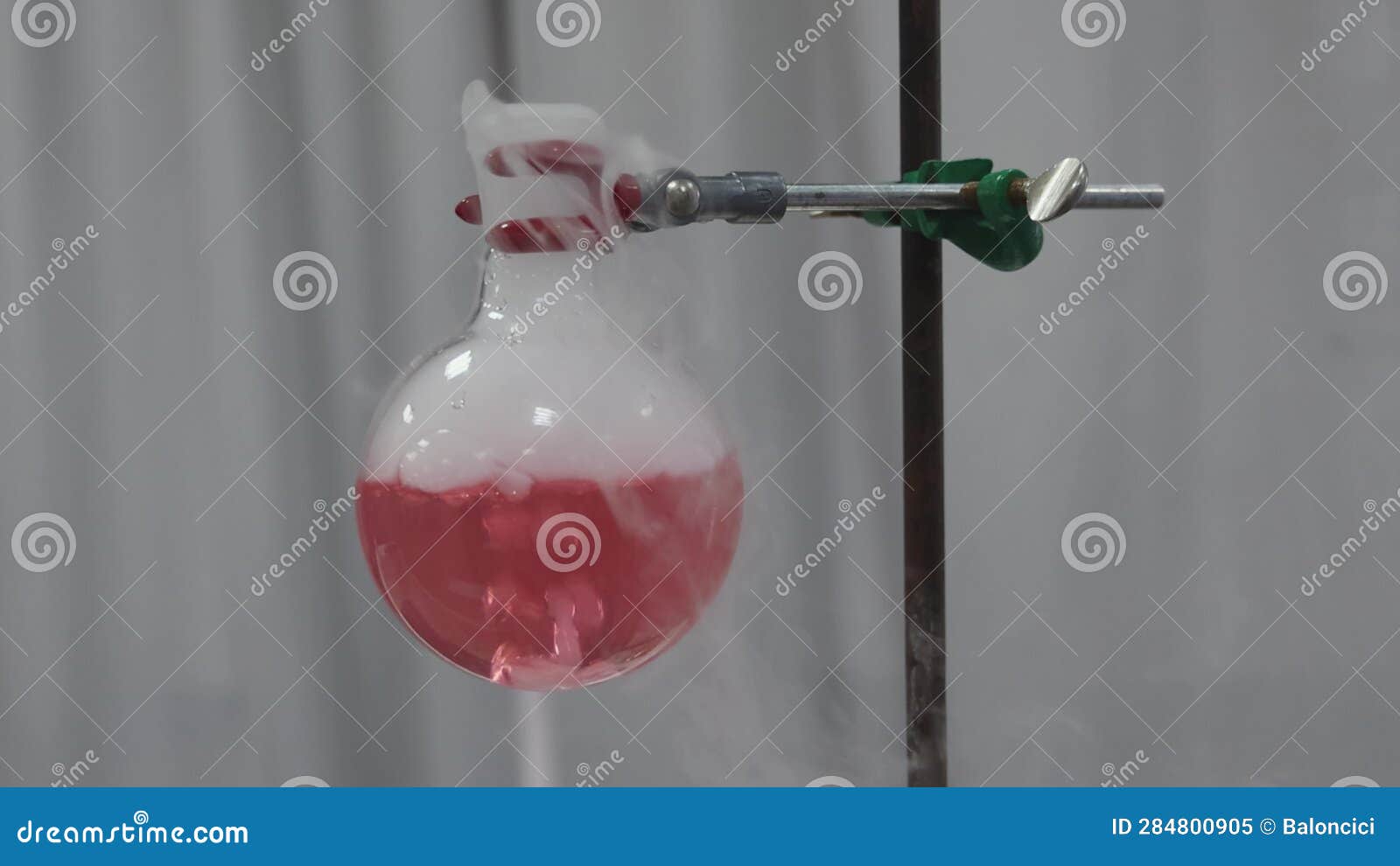 Lab Experiment Dry Ice stock video. Video of flask, science - 284800905