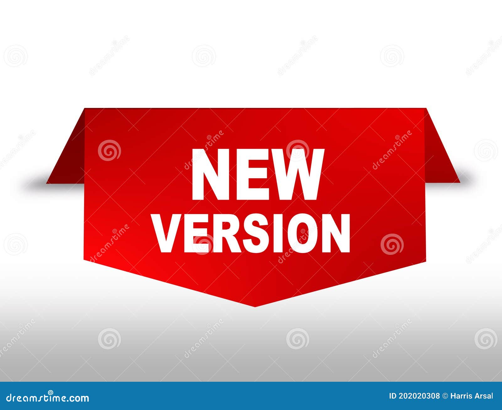 Red Flat Banner for New Version Stock Illustration - Illustration of ...