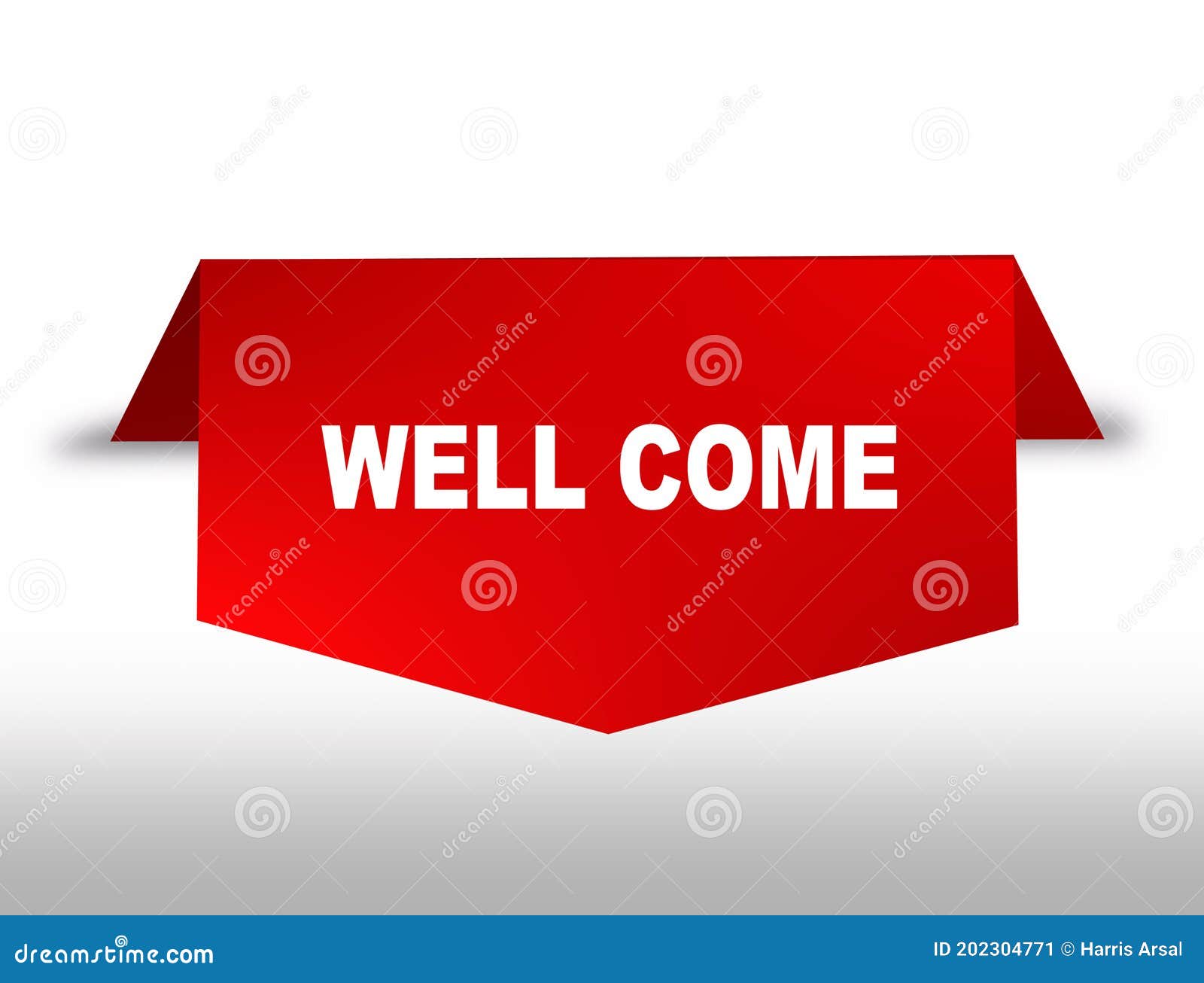 Red Flat Banner for Well Come Back Stock Illustration - Illustration of ...