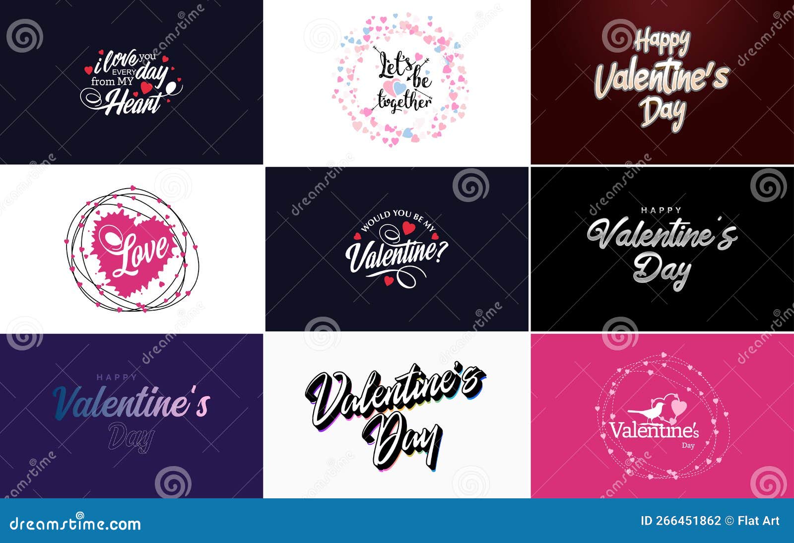 Red Flat Design Valentine S Day Label Pack Stock Vector - Illustration ...