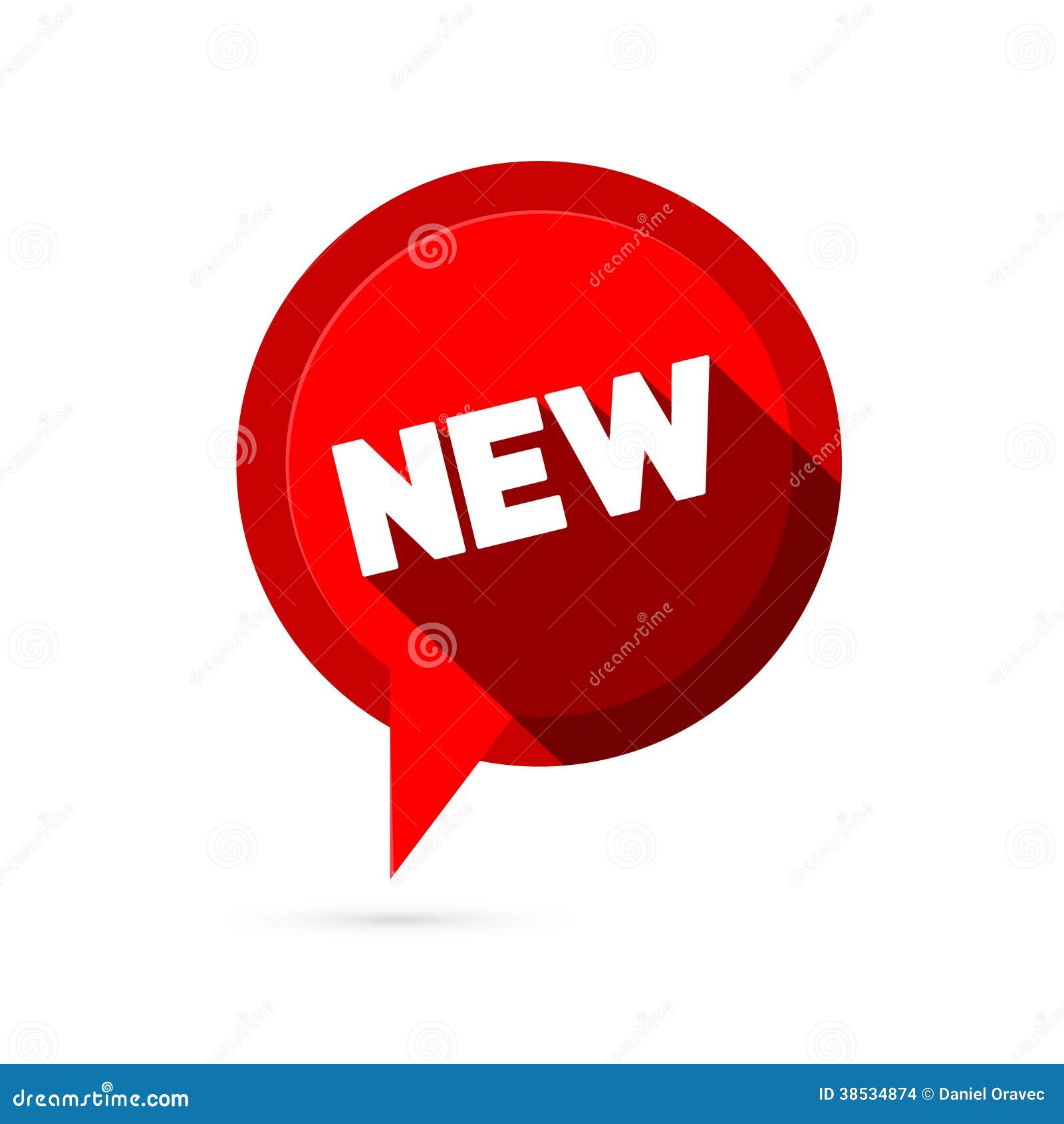 Red Flat Design Vector Sticker Stock Vector - Illustration of object ...