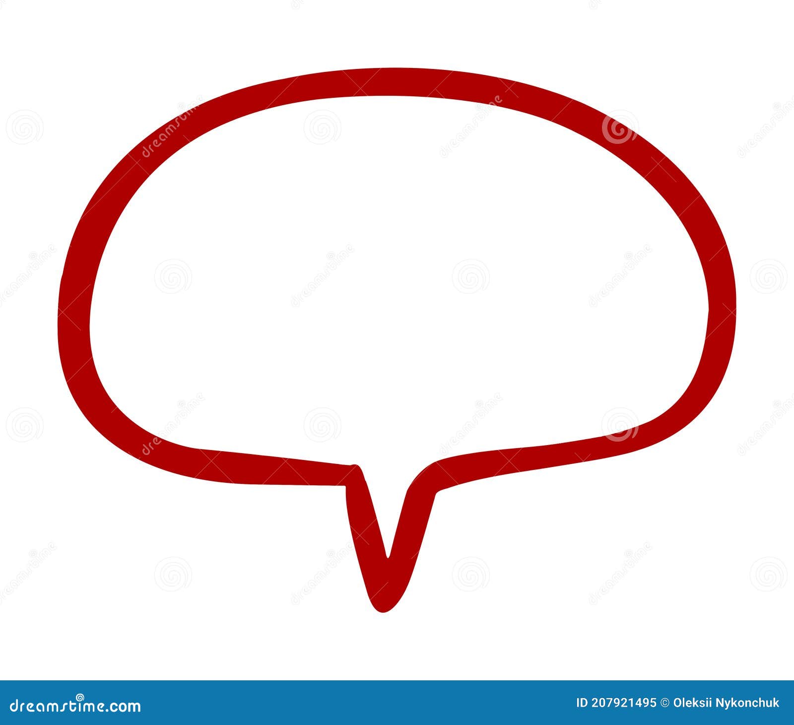 Red Flat Icon of Dialog Buble on White Background Stock Illustration ...