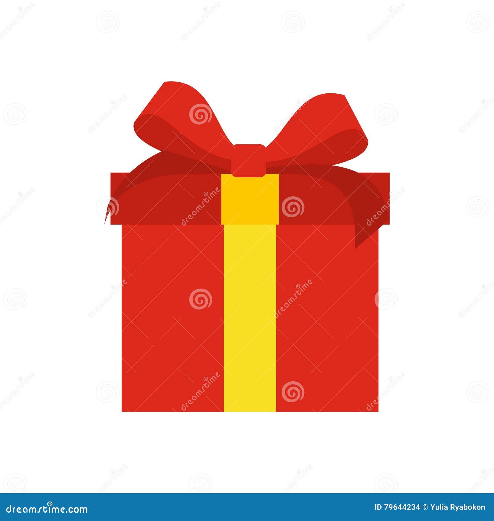 Red flat present box icon stock vector. Illustration of blog - 79644234