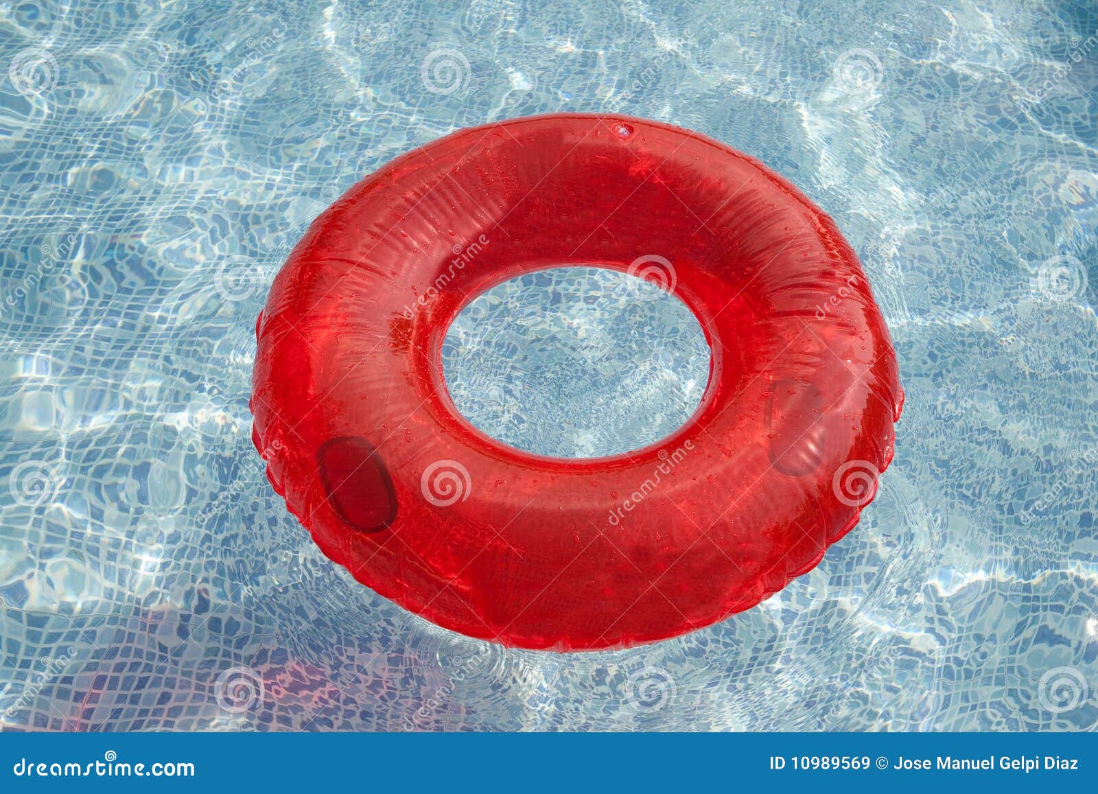 Red Float Floating In The Pool Royalty Free Stock Images - Image: 10989569