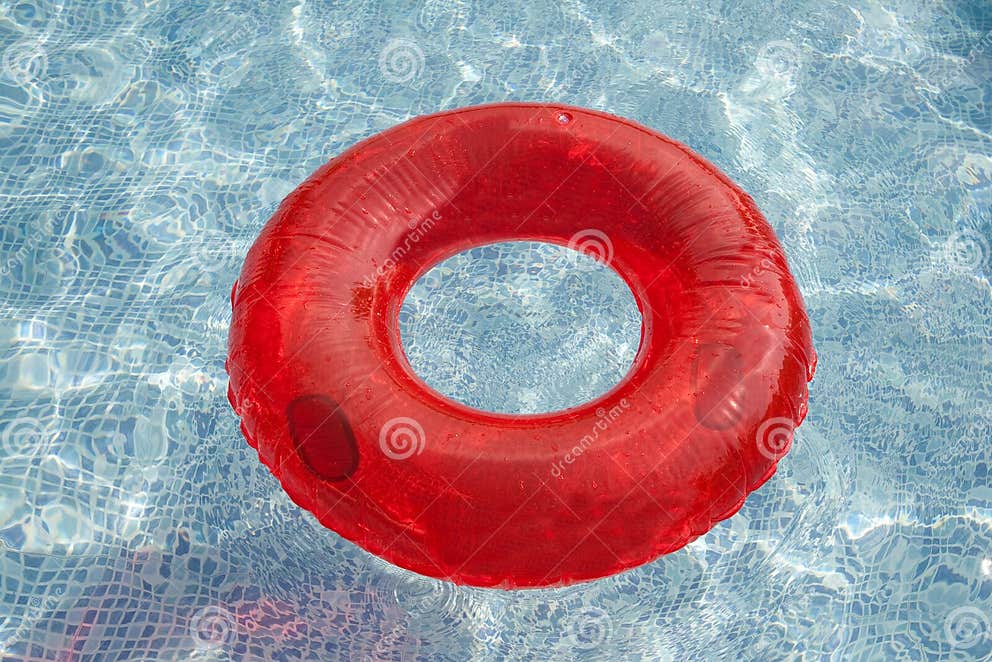 Red Float Floating in the Pool Stock Image - Image of game, save: 10989569